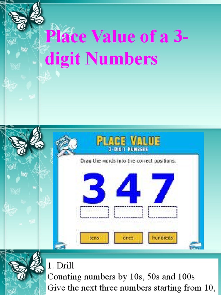Place Value of A 3-Digit Numbers | PDF | Naming Conventions | Lexicology