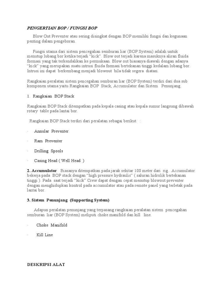 Pengertian Bop | PDF