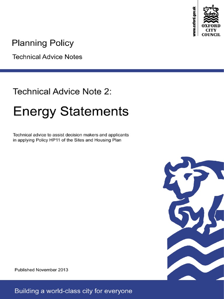 Technical Advice Note Energy Statements | PDF | Low Carbon Economy ...