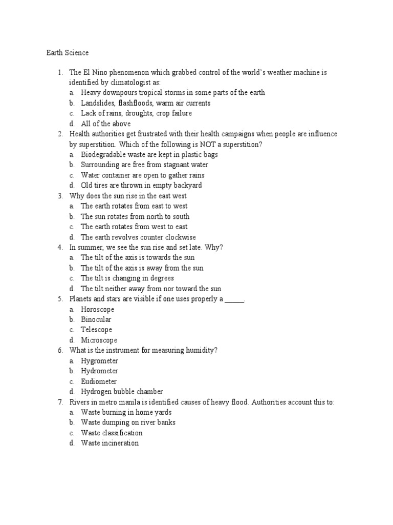 Earth Science (PART 1) | PDF | Apsis | Moon