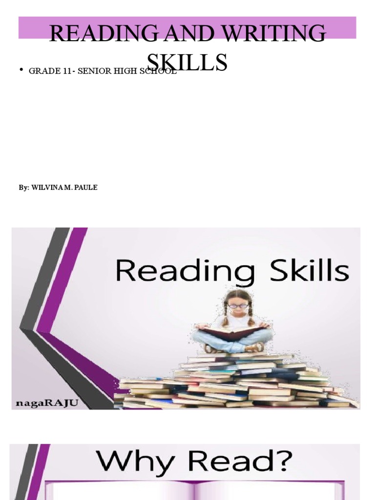 Reading and Writing Skills: Grade 11-Senior High School | PDF