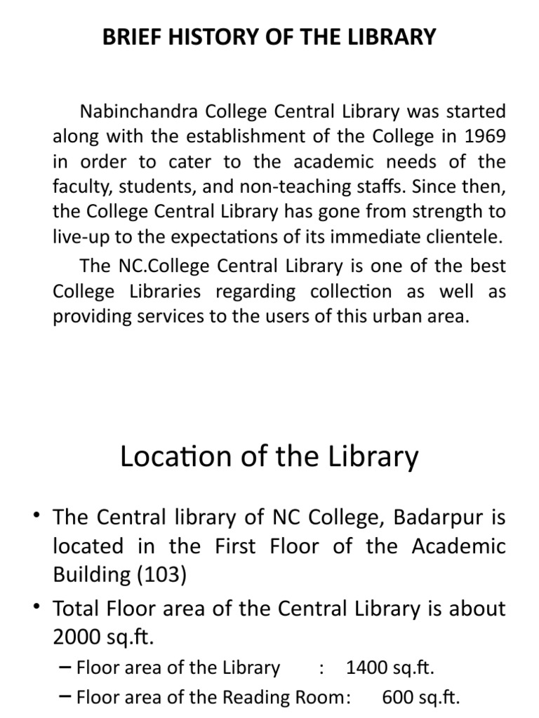 Library PPT Presentation | PDF | Libraries | Information Science