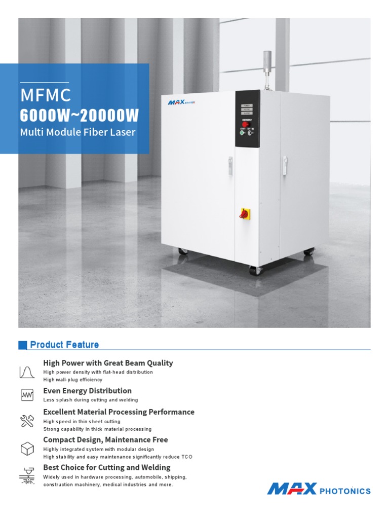 MFMC 6000W-20000W Multi Module CW Fiber Laser | PDF | Laser | Atomic