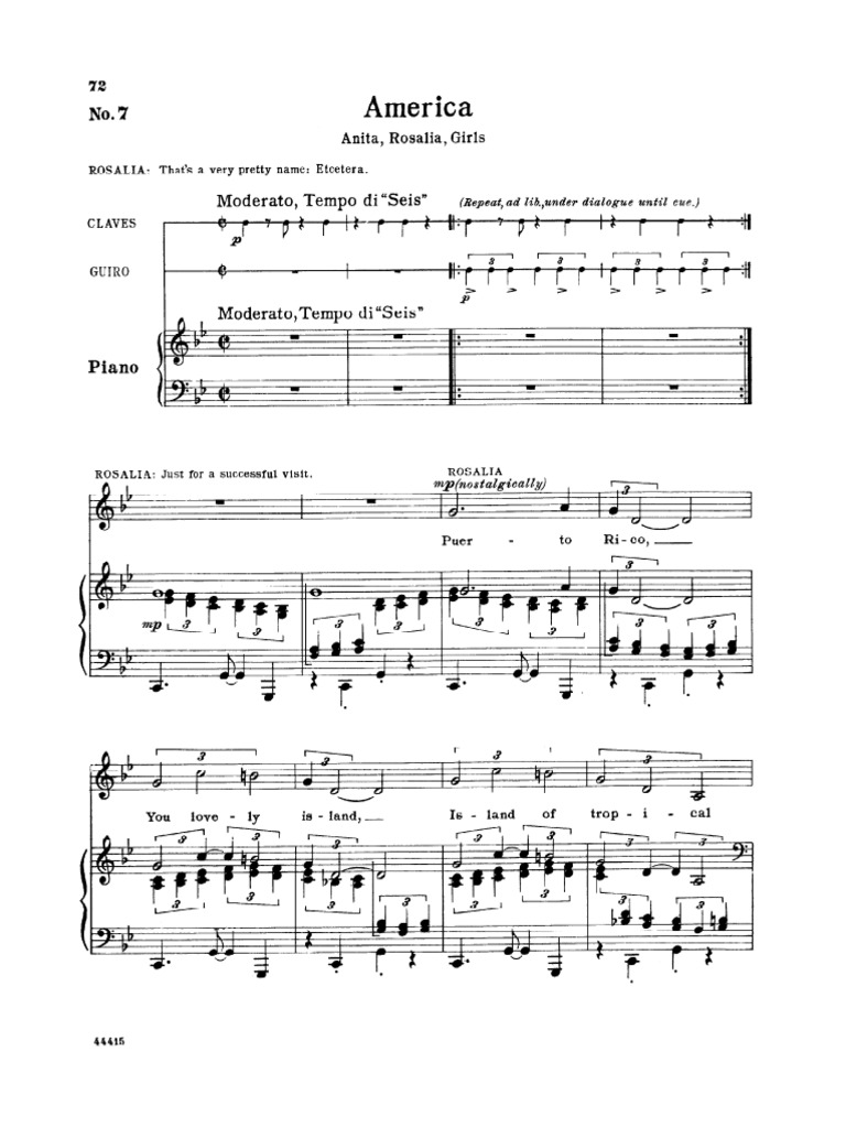 America - Bernstein - West Side Story | PDF
