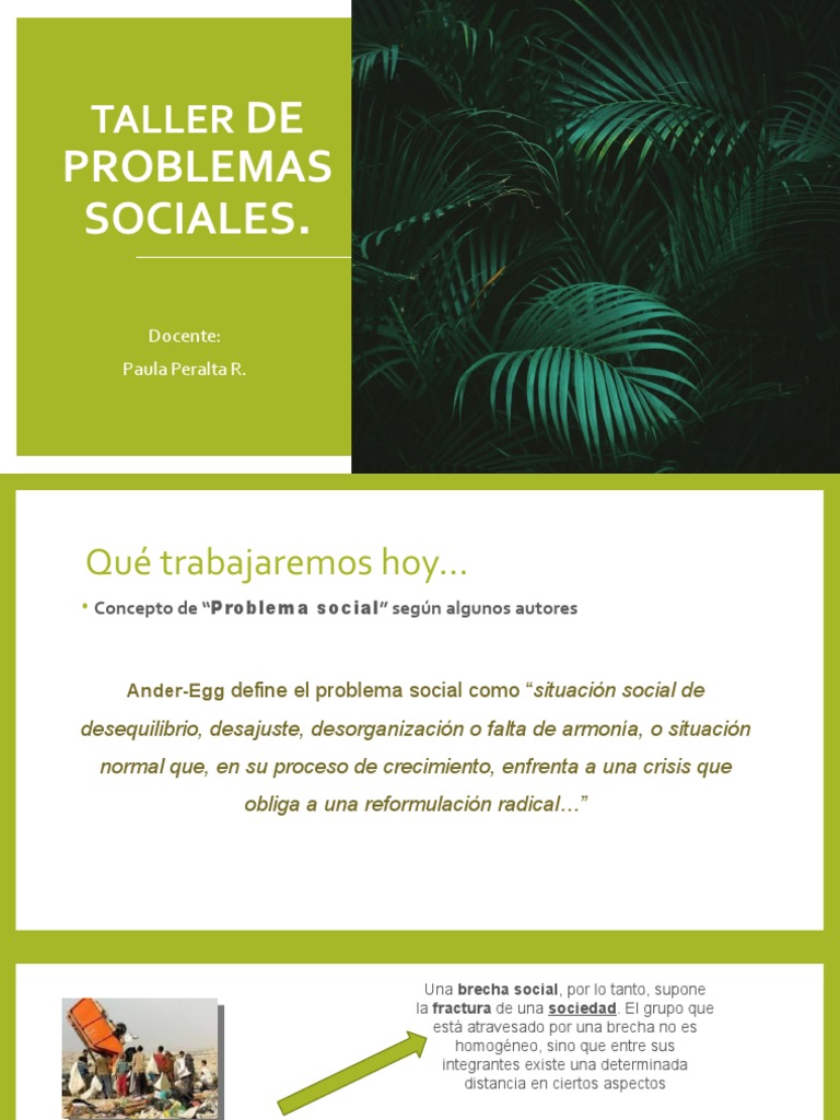 Taller sobre Problemas Sociales | PDF