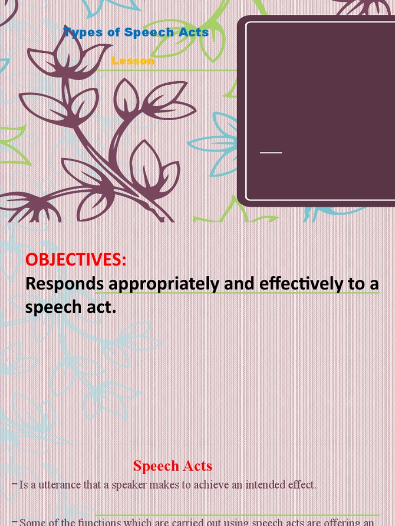 Types of Speech Act | PDF | Logic | Grammar
