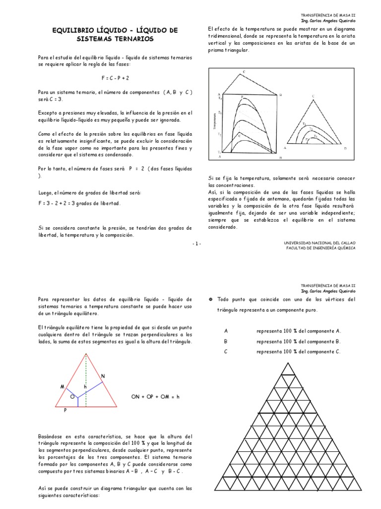 2 Equilibrio en Fase Liquida | PDF | Fase (materia) | Triángulo