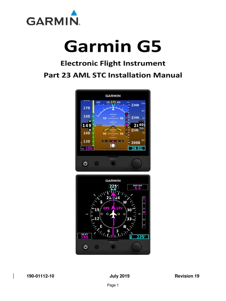 Garmin G5 Installation Manual STC | Download Free PDF | Monoplane ...