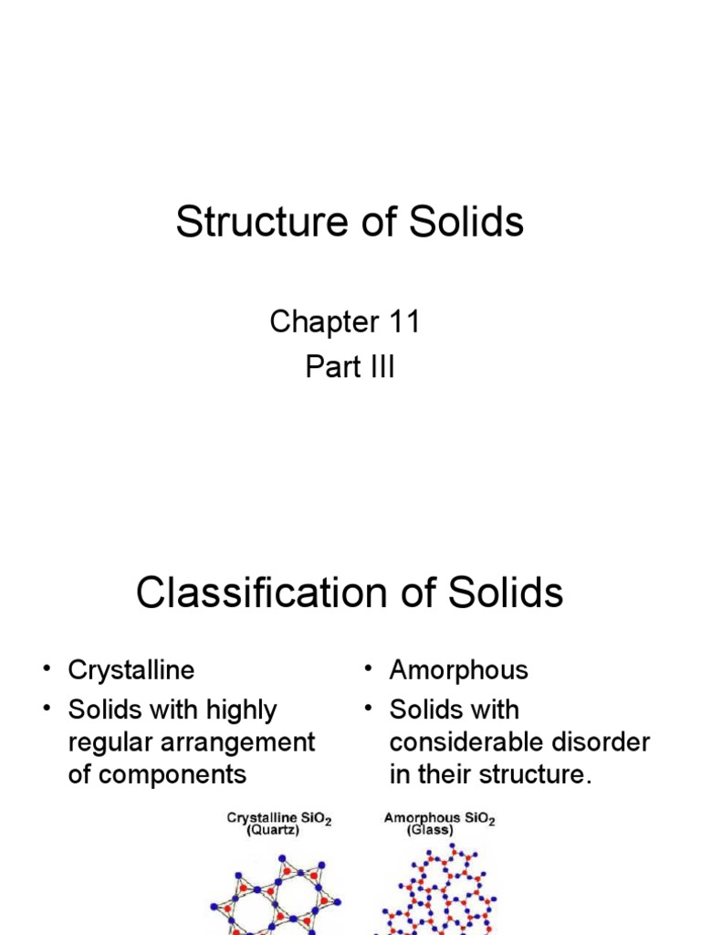 Structure of Solids | PDF | Molecules | Solid