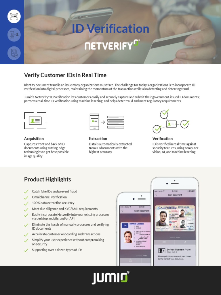 1.jumio IDVerificationDatasheet v7 | PDF | Money Laundering | Fraud
