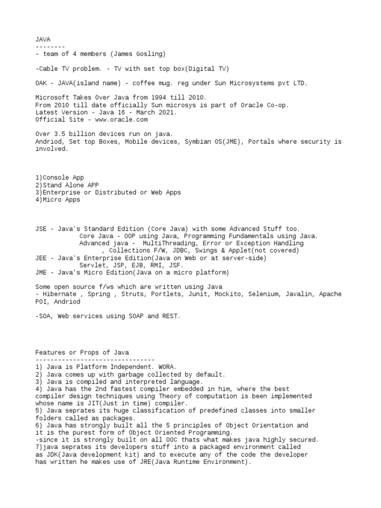 Java: The Complete Guide | PDF | Class (Computer Programming ...