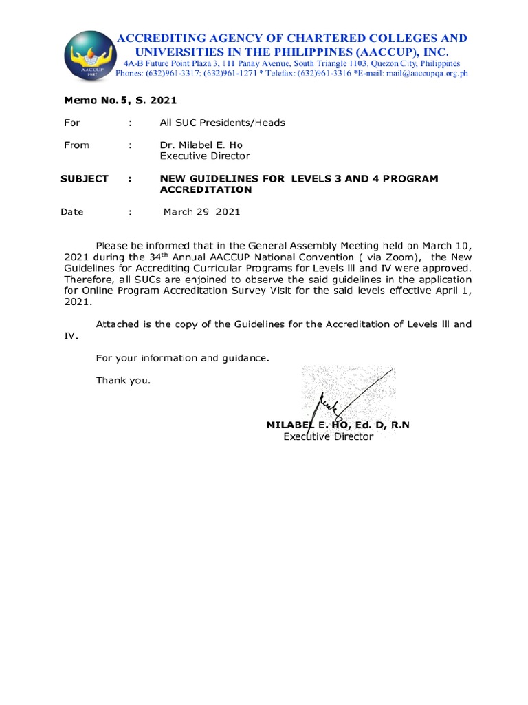 AACCUPAdvisory No 5 S 2021 Guidelines For Levels 3 and 4 | PDF ...
