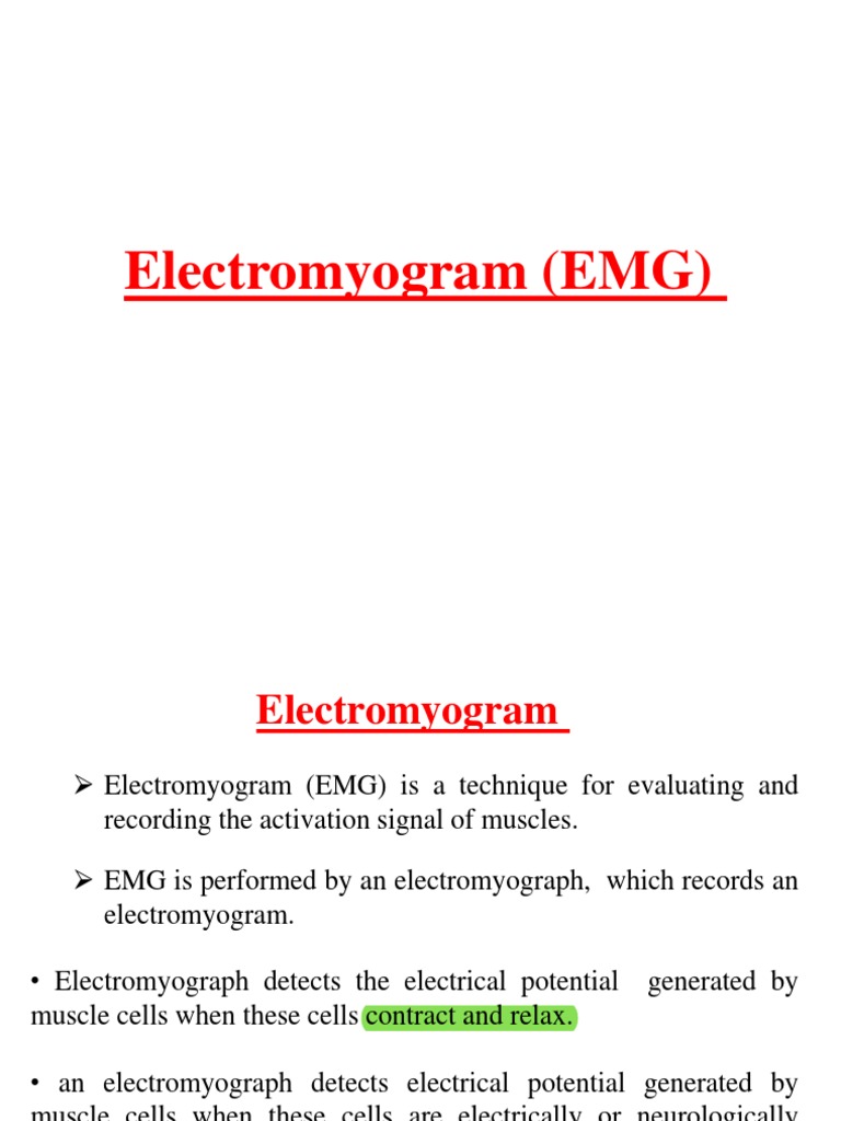 Electromyogram (EMG) | PDF | Electromyography | Nervous System
