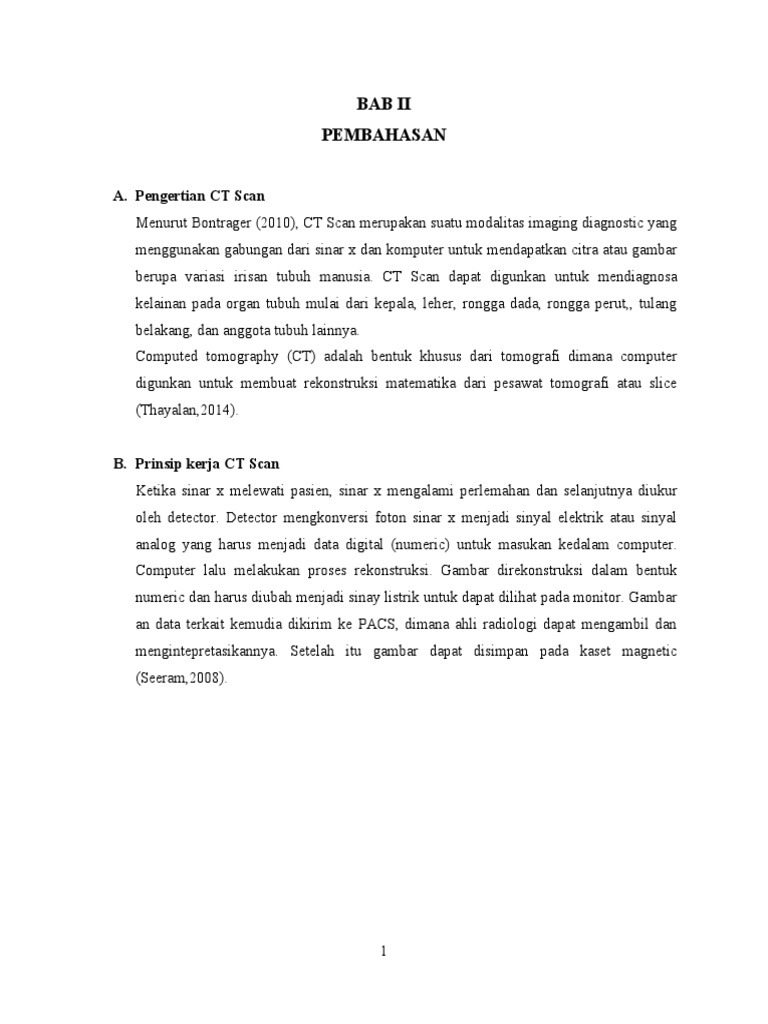 Materi CT Scan | PDF