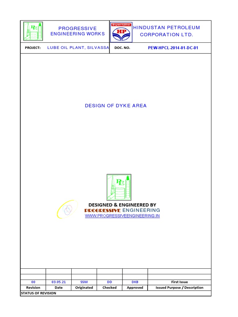 Dyke Wall Calculation | PDF | Petroleum Industry | Energy Industry