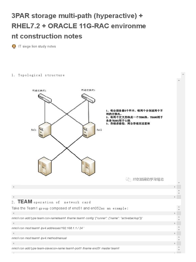 3PAR Storage Multi-Path (Hyperactive) + RHEL7.2 + ORACLE 11G-RAC ...