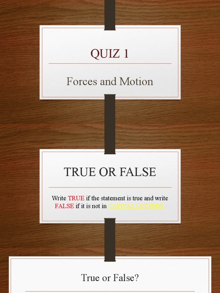 QUIZ Forces and Motion | PDF | Friction | Force