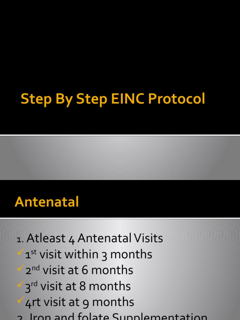 EINC Protocol: Antenatal to Postpartum Care | PDF