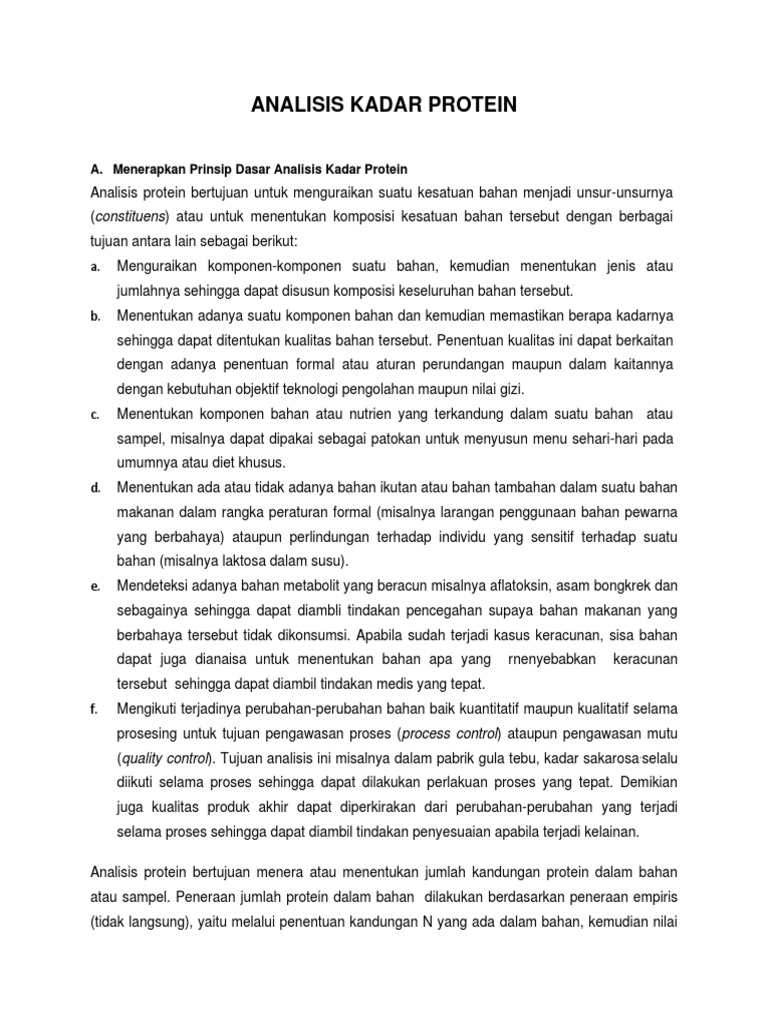 Proksimat - Kd.3.11 Analisis Kadar Protein | PDF