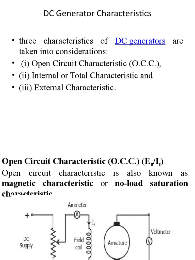 DC Generator Characteristics Guide | PDF | Electric Generator | Voltage