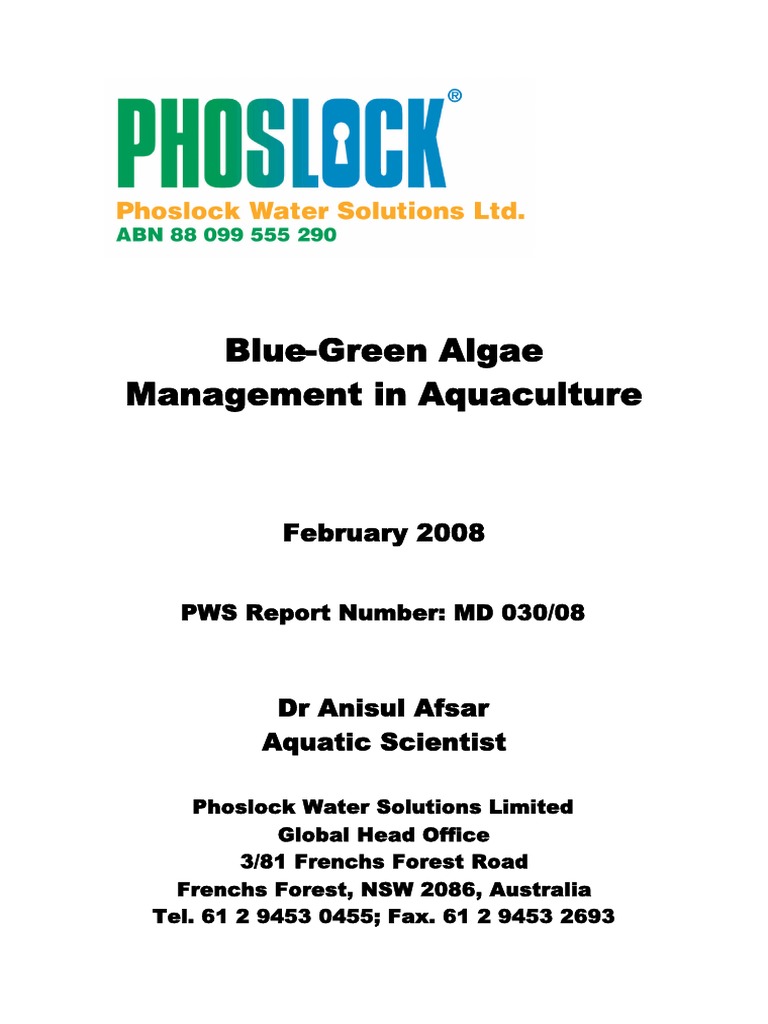 Blue-Green Algae Management in Aquaculture: February 2008 | PDF ...