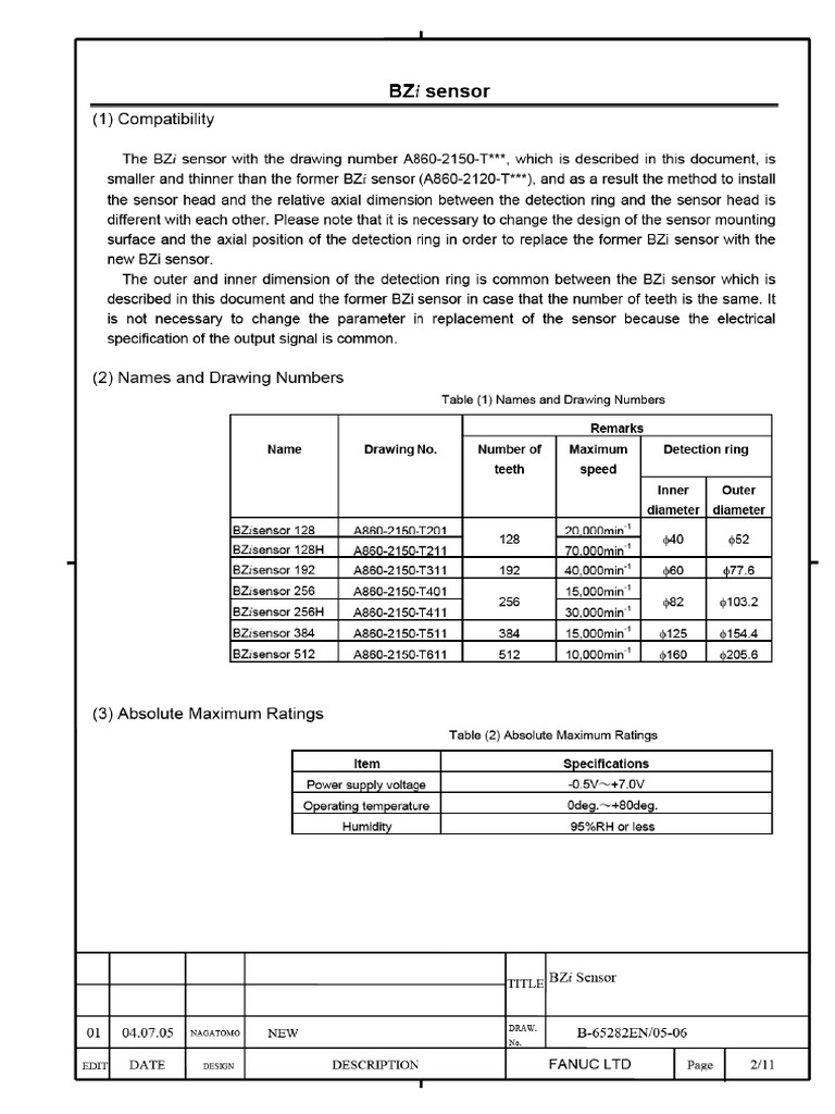 BZi Sensor | PDF