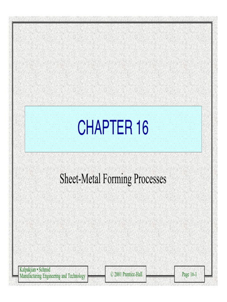 CH 16 | PDF | Sheet Metal | Deformation (Engineering)