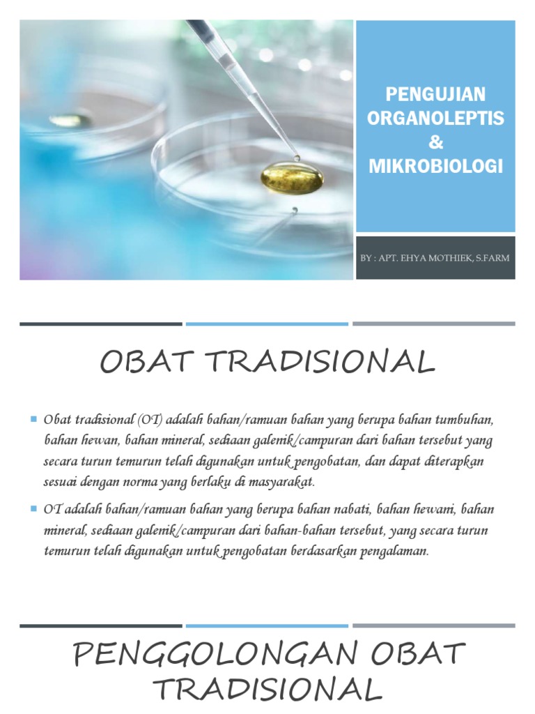 Pengujian Organoleptis & Mikrobiologi | PDF