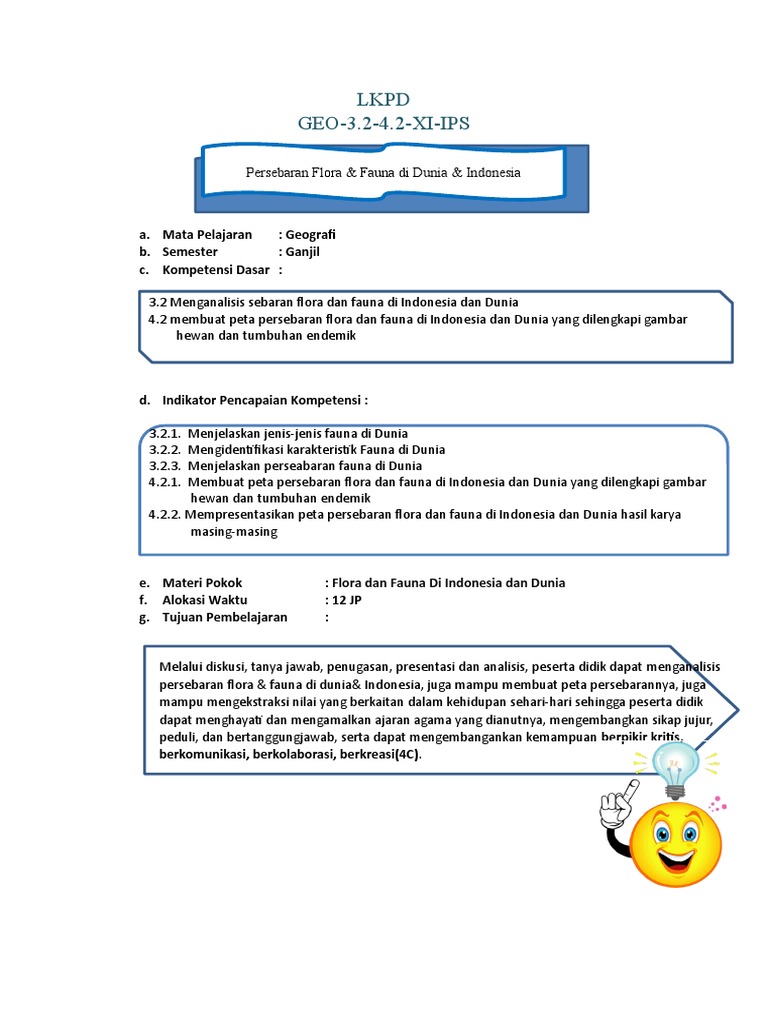 3.2-Lkpd-Dinamika-Biosfer Pert. 4 Fauna Di Dunia (Nama Ewok) | PDF