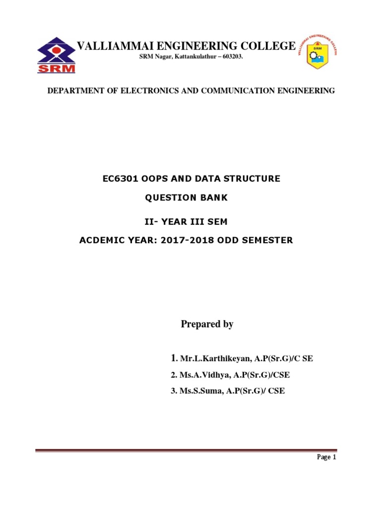 Ec6301 Object Oriented Programming Pdf Inheritance Object Oriented Programming Class 7002