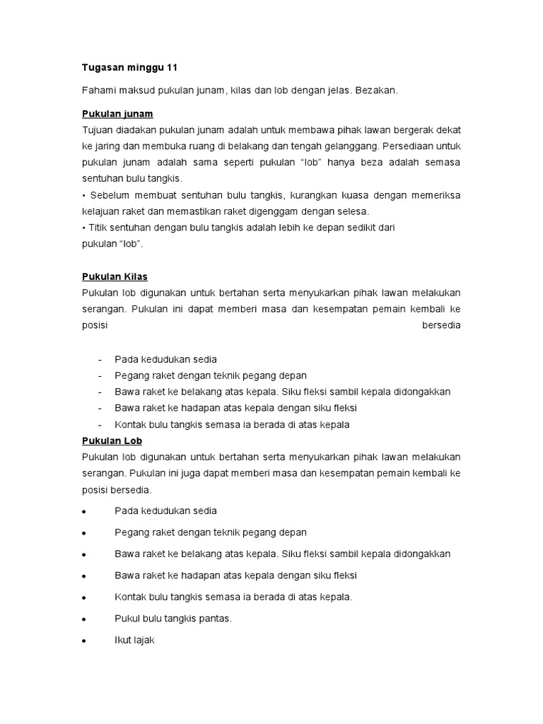 Pukulan Junam, Kilas | PDF