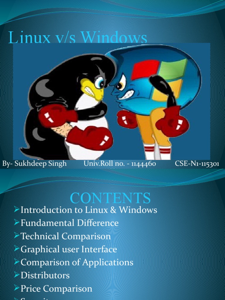 Linux Vs Microsoft | PDF | Microsoft Windows | Operating System