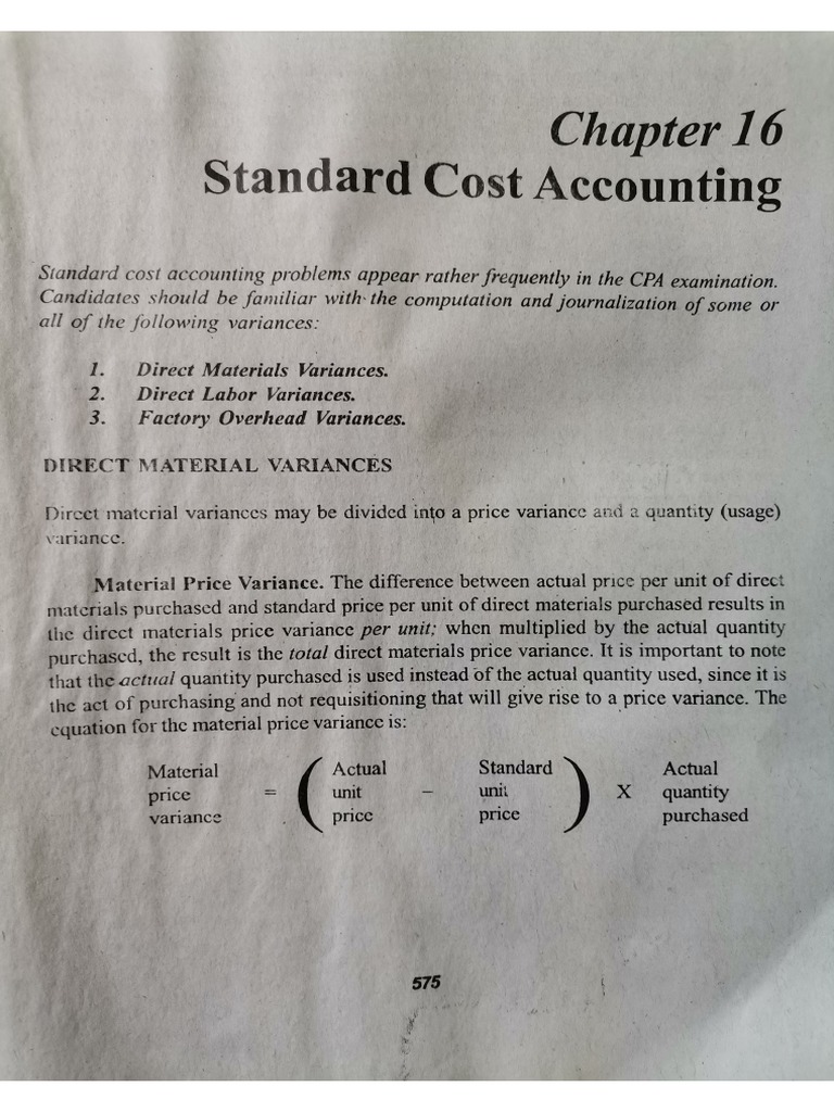 Standard Costing - Journal Entries | PDF