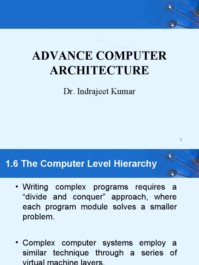 Advance Computer Architecture: Dr. Indrajeet Kumar | PDF | Central ...