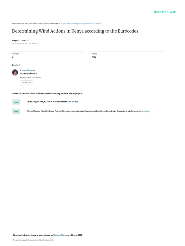 Determining Wind Actions in Kenya According To The Eurocodes | PDF ...