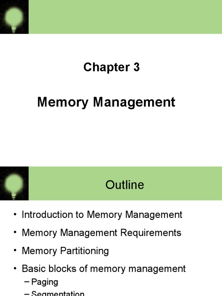 Chapter 3 Memory Management-1 | PDF | Computer Data Storage | Data