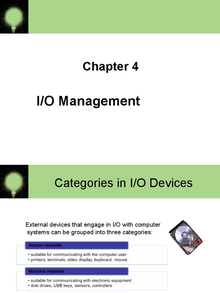 I/O Management and Device Control | PDF | Input/Output | Operating System