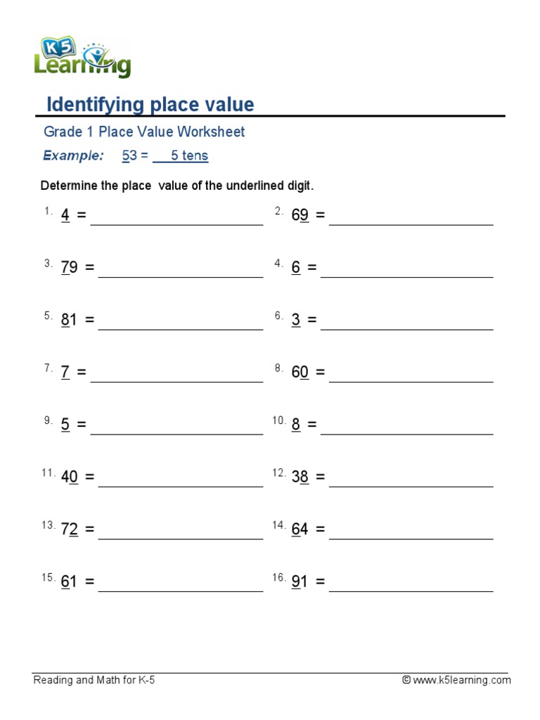 Grade 1 Place Value A | PDF