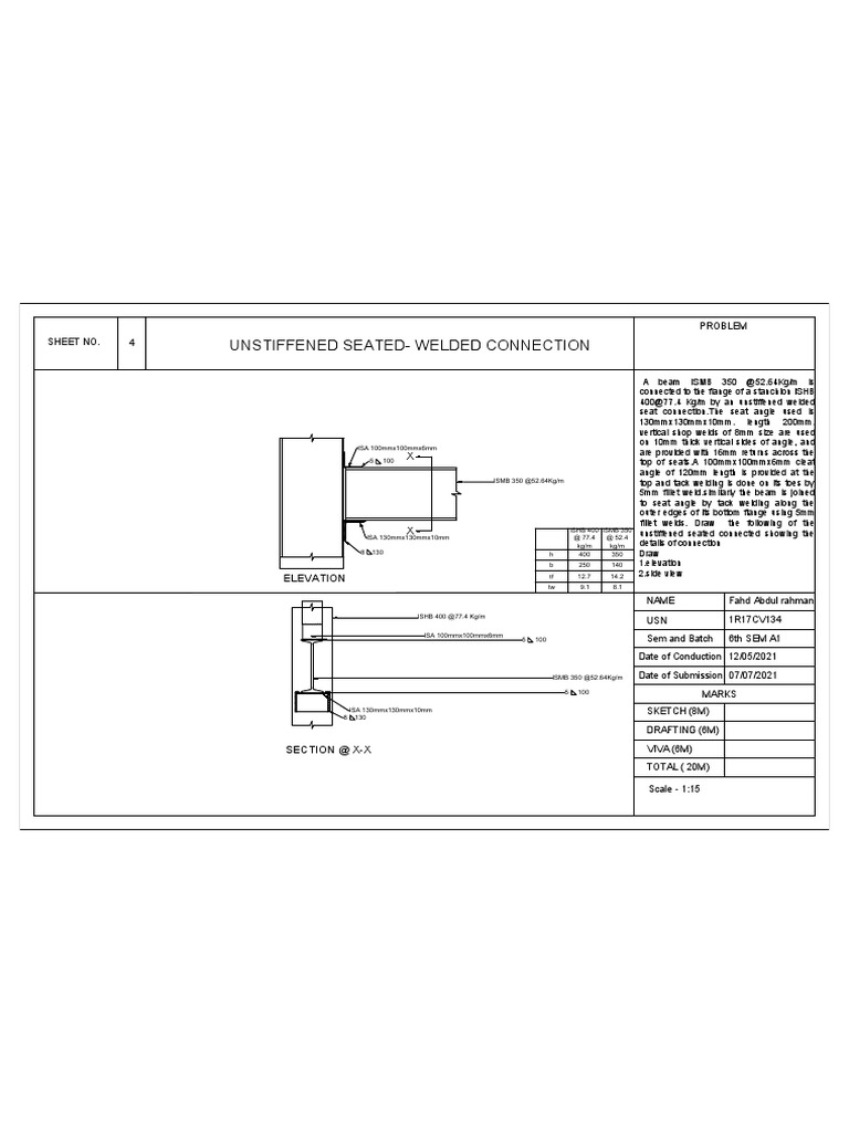 4.unstiffened Seated - Welded Connection 1rv17cv134-Model | PDF ...