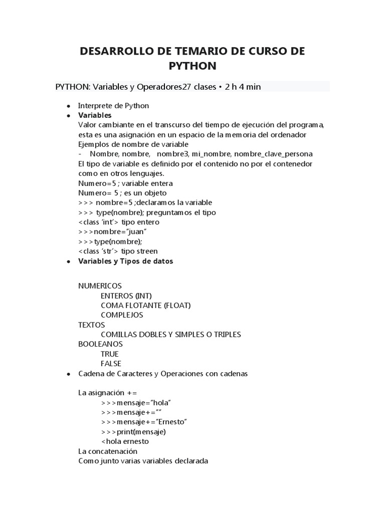 Curso Python Descargar Gratis Pdf Python Lenguaje De Programación Cadena Informática