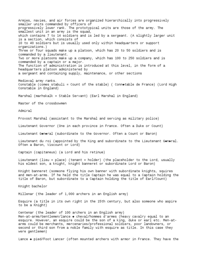 Military Unit | Download Free PDF | Company (Military Unit) | Military Rank