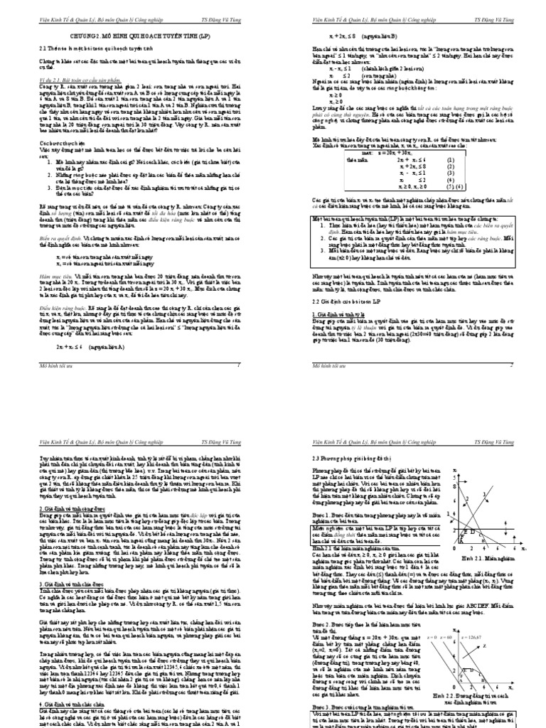 Opt Model LP Handout | PDF