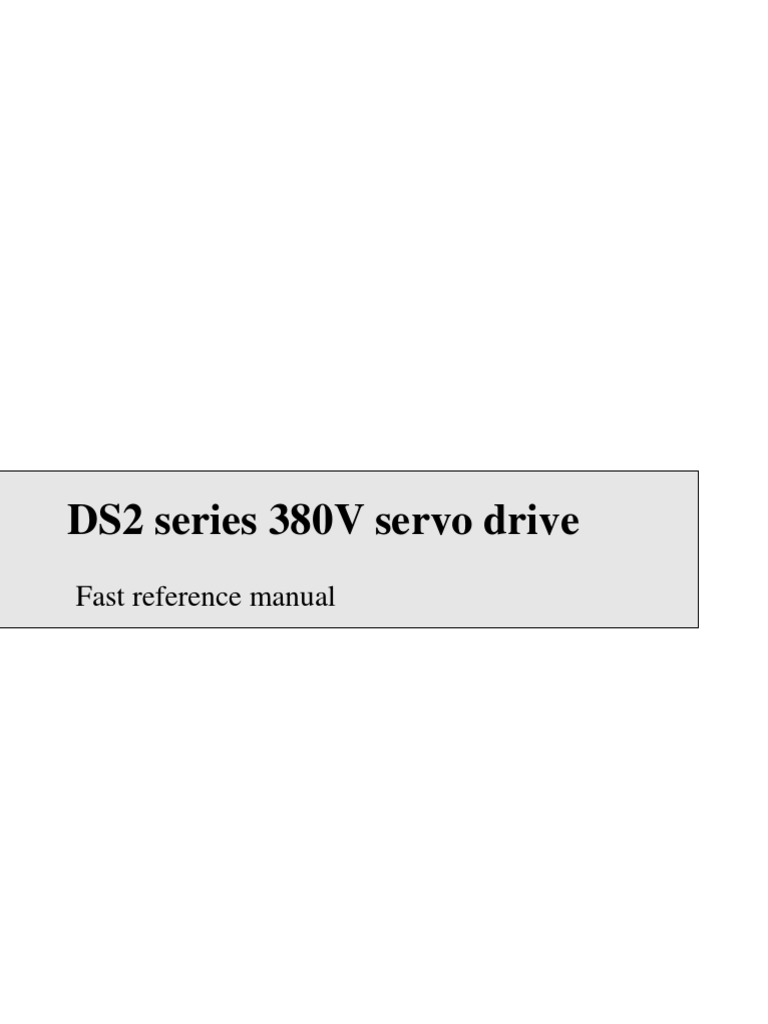 DS2 Series 380V Servo Driver | PDF | Electric Motor | Parameter (Computer Programming)