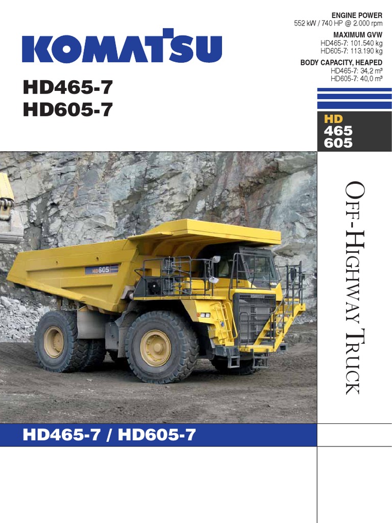 Dumper Komatsu HD465 | PDF | Truck | Horsepower