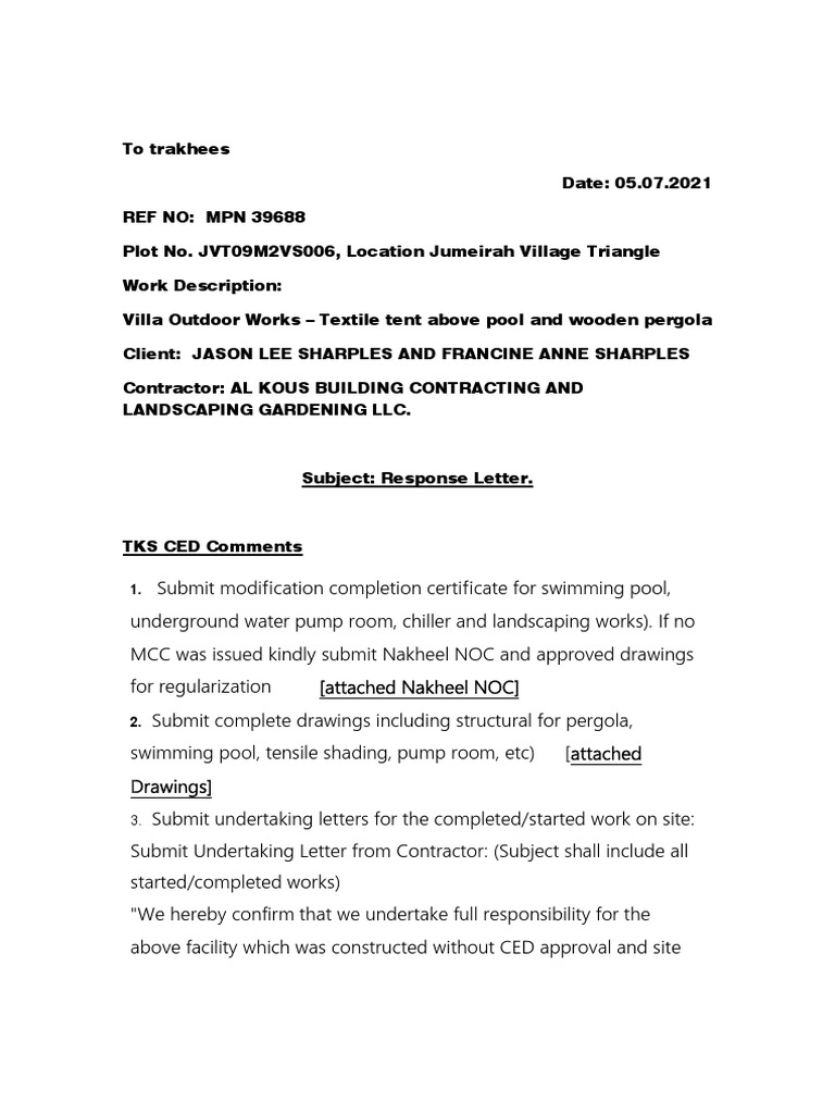 Response Letter | PDF | Business