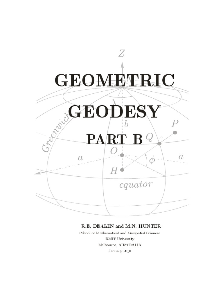 Geometric Geodesy B (2010) | PDF | Geodesy | Sine