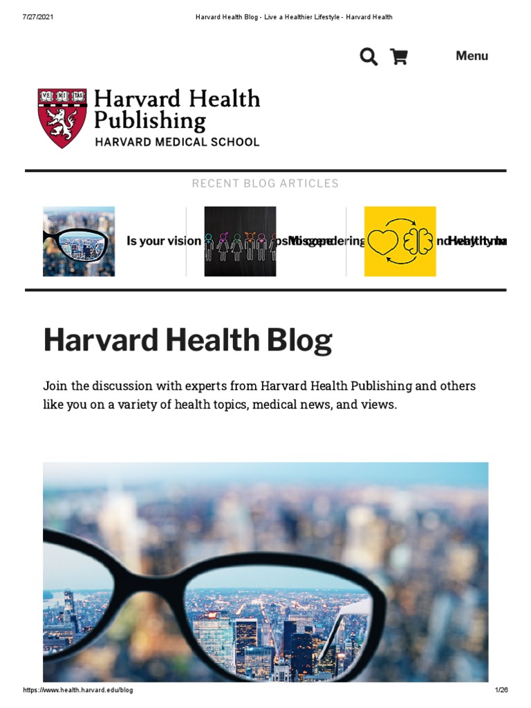 Harvard Health Blog - Live A Healthier Lifestyle - Harvard Health | PDF ...