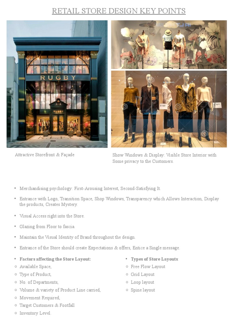 Retail Design Key Points | PDF | Point Of Sale | Retail