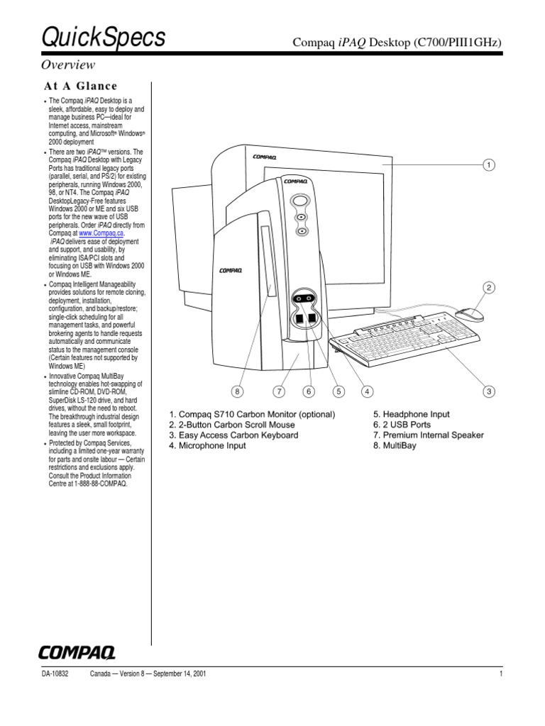 Manuale Compaq Ipaq - 10832 - Ca | PDF | Bios | Laptop