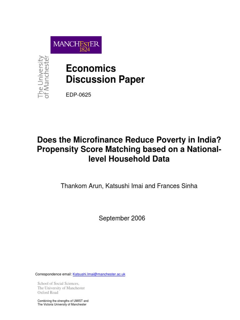 Does Microfinance Reduce Poverty | PDF | Microfinance | Poverty Reduction